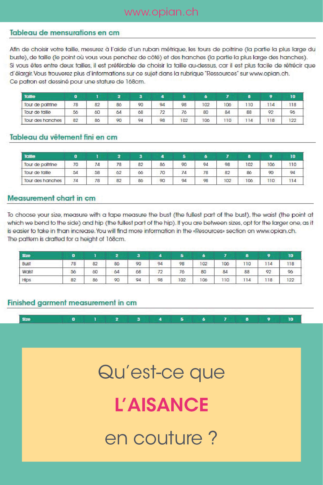 Qu'est-ce que l'aisance en couture