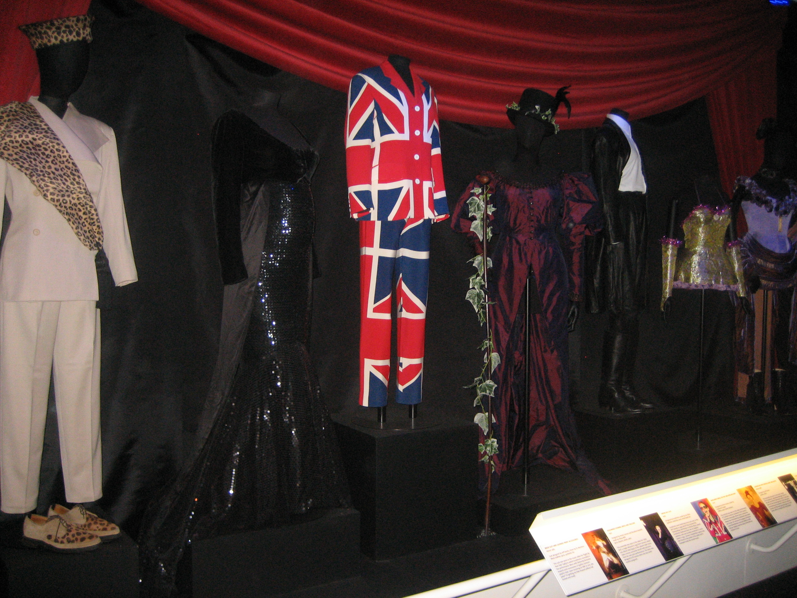 A glimpse at the stage costumes displayed at the V&A